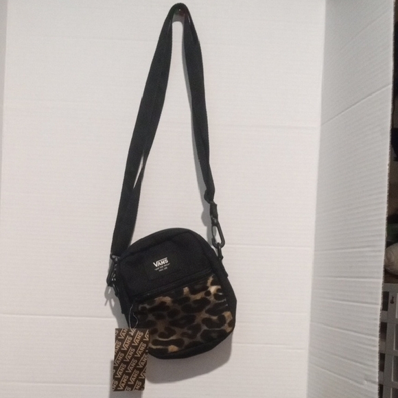 Vans | Bags | Vans Black And Leopard Crossbody Bag | Poshmark